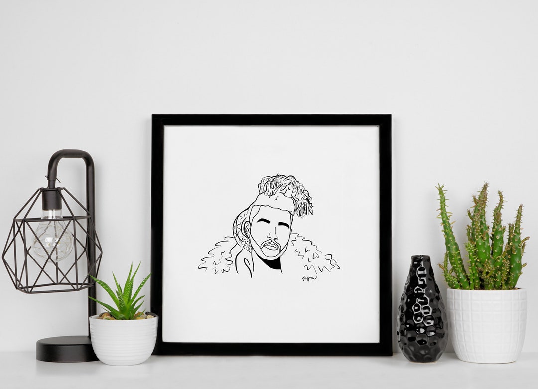 The Weeknd Line Drawing - Etsy