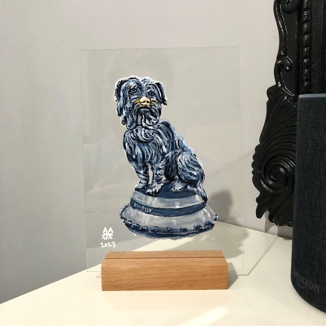Greyfriars Bobby Painting: Edinburgh Scottish Dog Art on Perspex - Etsy UK