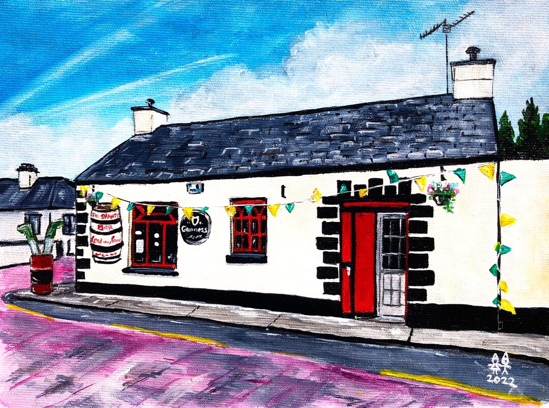 The Shanty Bar Painting: Irish Pub Art, Ballyfinnane, Co Kerry - Etsy