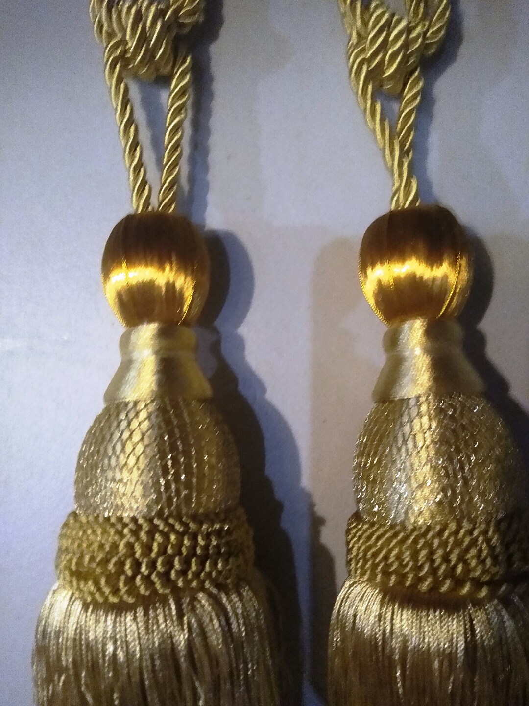 Tassels Gold Tiebacks Curtain Holdbacks Great Addition to Tapestry's - Etsy