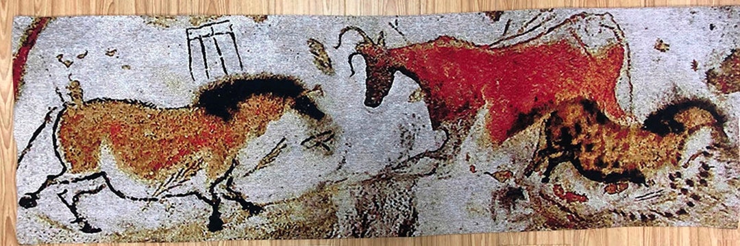 Lascaux Cave Painting Tapestry: Jacquard Woven Wall Hanging (18 In. X ...