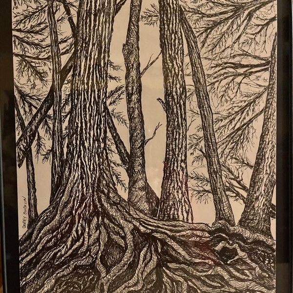 Ink Pen Line Drawing - Etsy