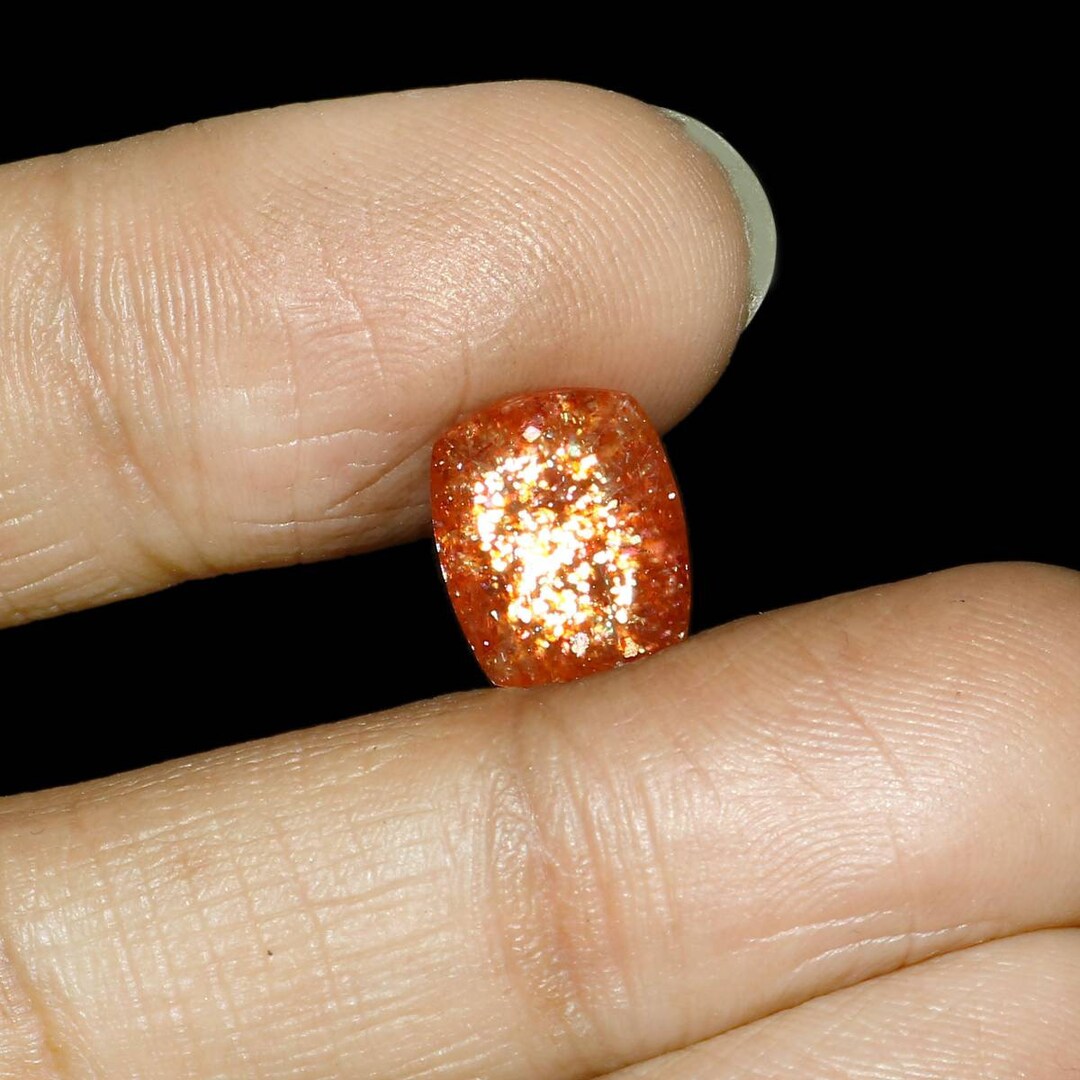 Golden Matrix Multi Flakes Sunstone Cushion Shape 11.5X10X6.4 MM Loose ...