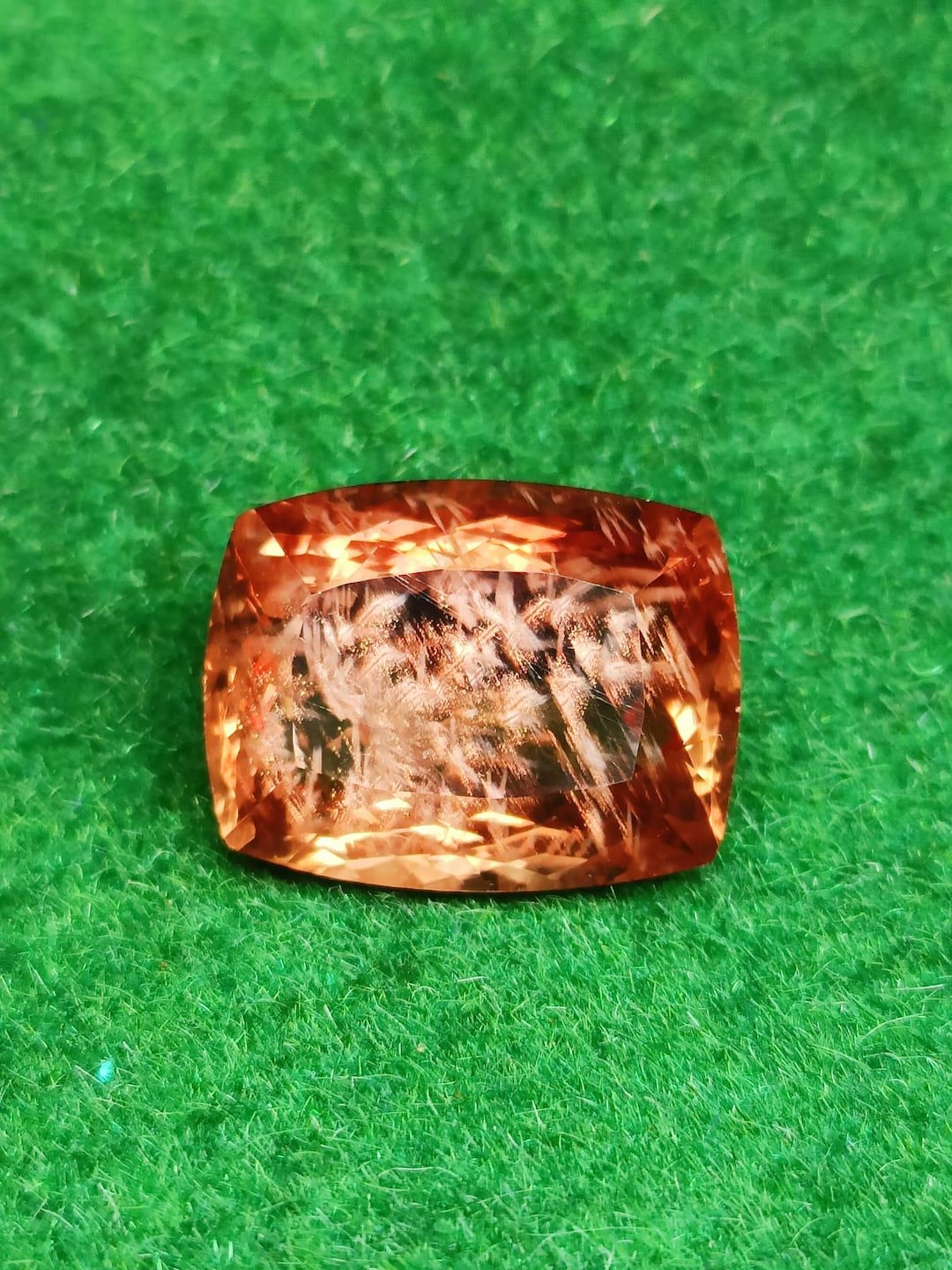 Amezing Natural Red Oregon Sunstone Faceted With Beautiful Copper ...