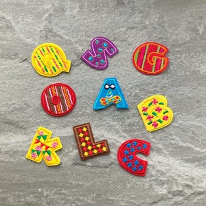 Alphabet Letter Patch, 40 Mm A-Z Embroidered Appliques, Iron On, UK ...