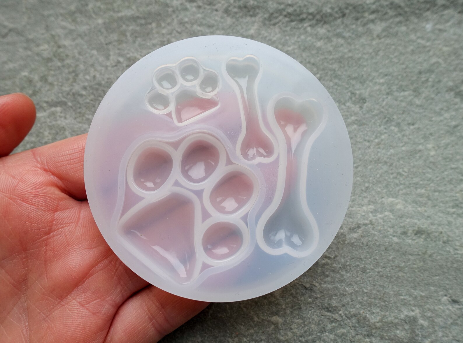Paw Mould, Bone Mould, Silicone Resin Mould, Dog Mold, UV Resin, Epoxy ...