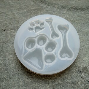 Paw Mould, Bone Mould, Silicone Resin Mould, Dog Mold, UV Resin, Epoxy ...
