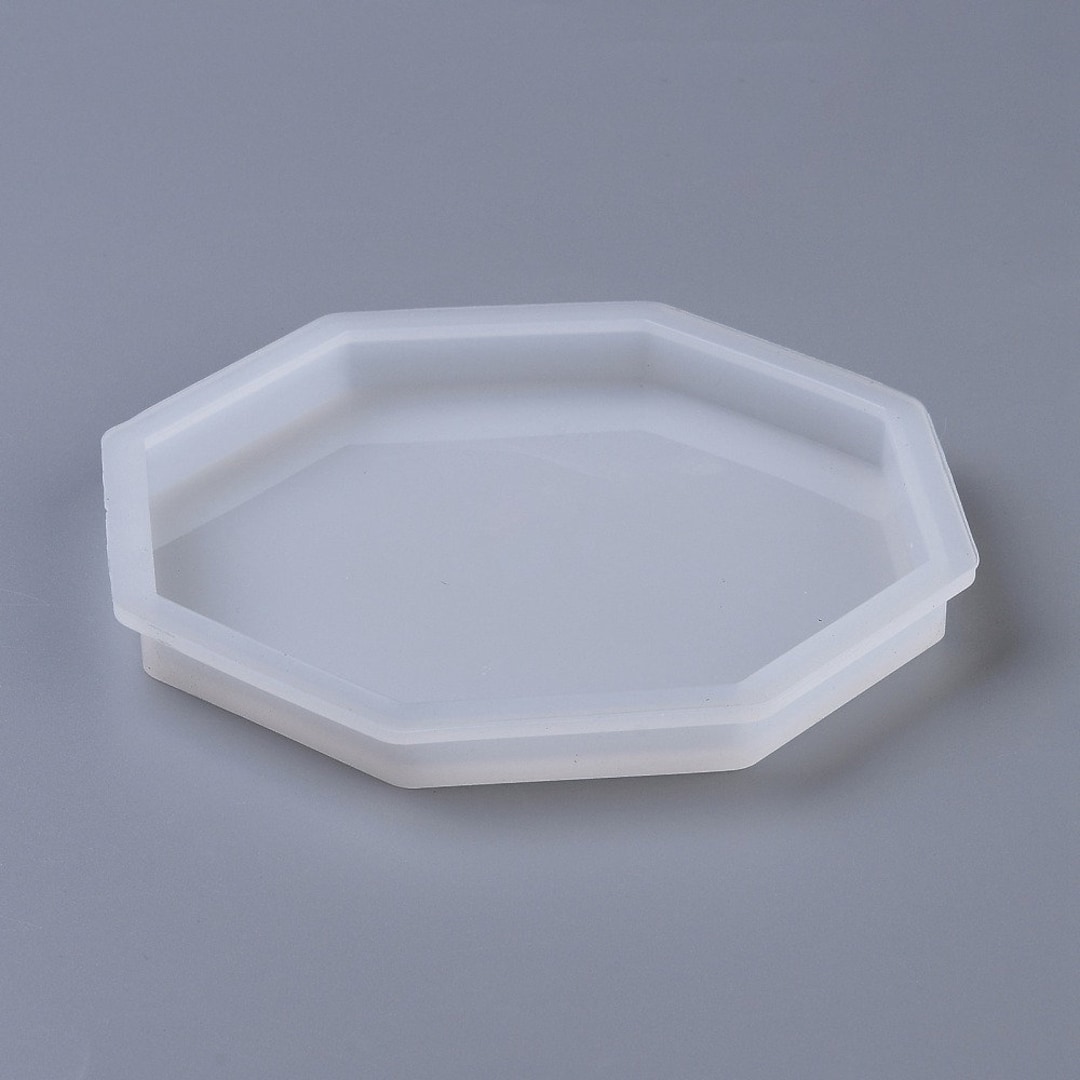 Octagon Coaster Moulds, Silicone Molds for Resin, 9 Cm Flat Moulds, UV ...