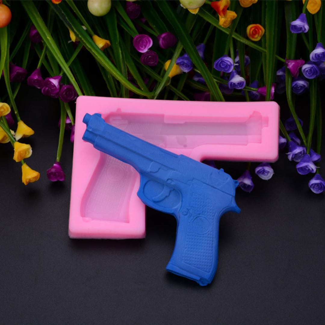 Gun Mould, Pistol, Handgun, Versatile Food Safe & Resin Mould, Detailed ...