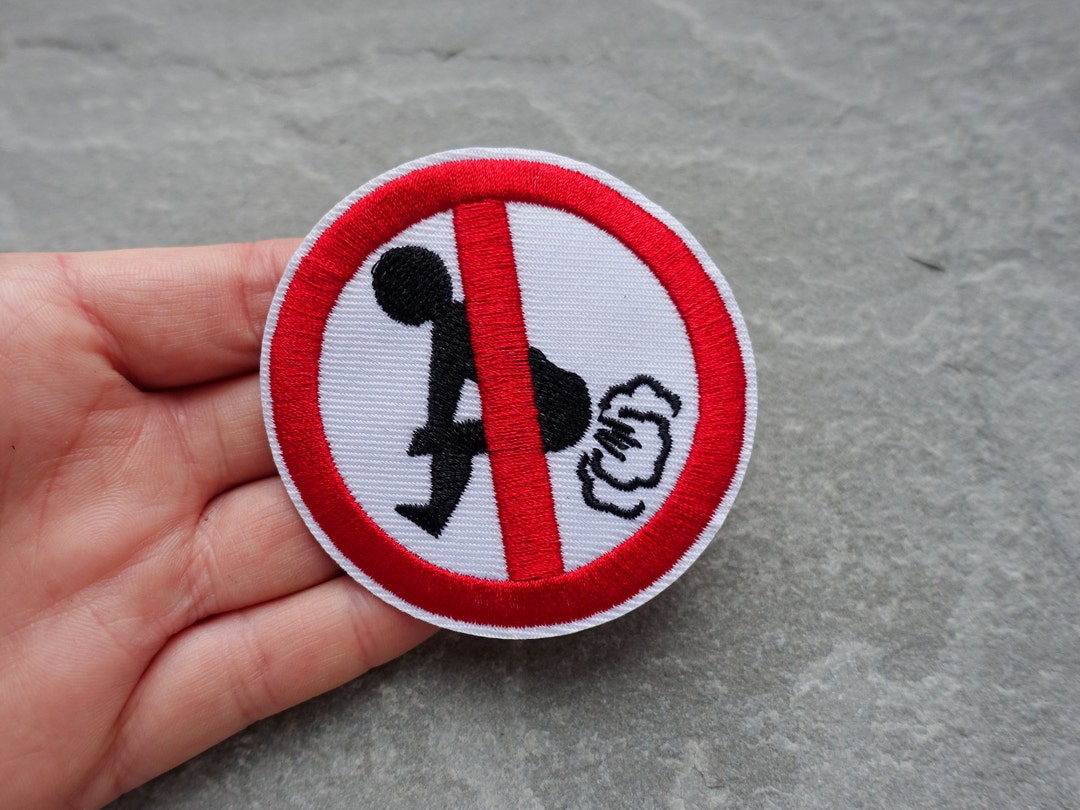 No Farting Patch, Funny Embroidered Applique, Flatulence, No Fart Zone, Sew on or Iron On ...