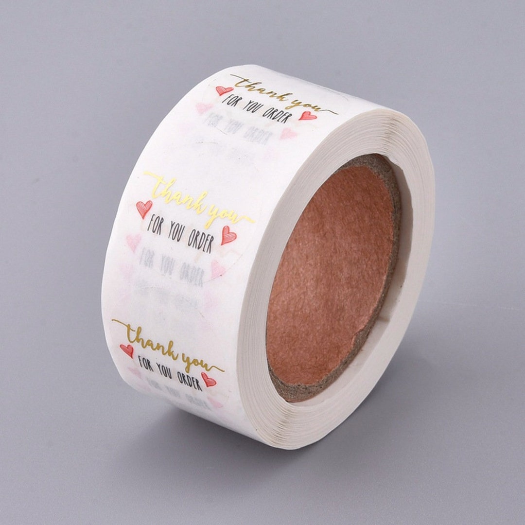 Thank You Stickers, Roll of 500, Clear Transparent Thank You for Your ...