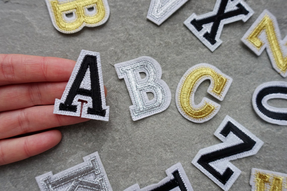 A to Z Alphabet Patch Embroidered Letter Applique 45 Mm | Etsy UK