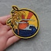 Sunset Ocean Wave Patch, Beach, Sea, Embroidered Round Cloth Applique ...