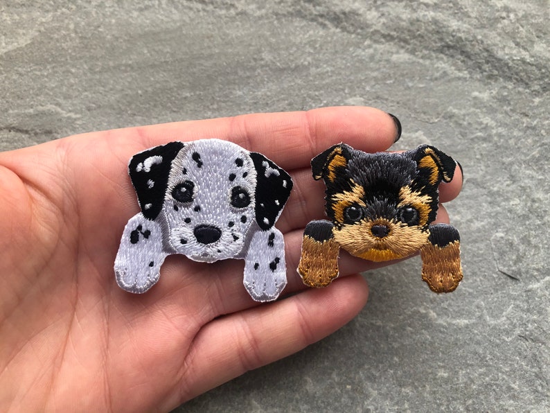 Dog Patch, Embroidered Puppy Applique, Iron On, UK Shop - Etsy