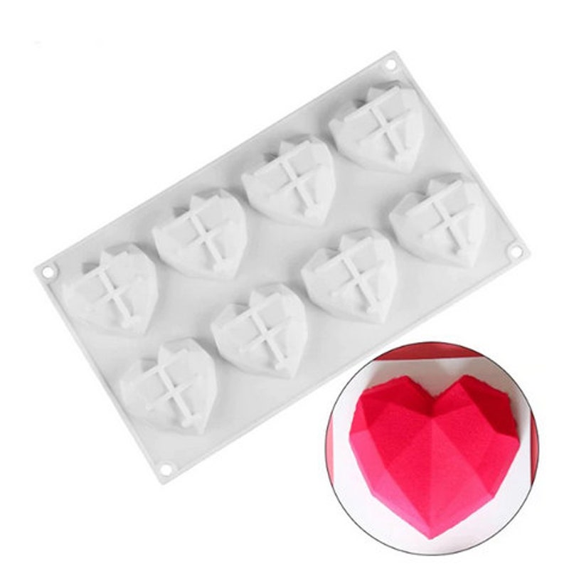 Silicone Geometric Heart Molds - Etsy