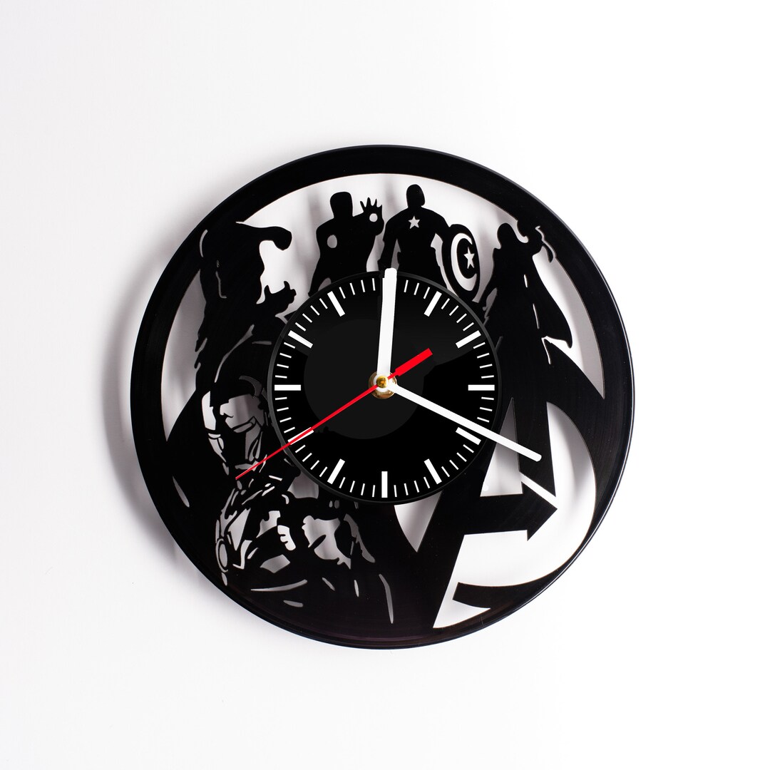 Superhero Cinematic Universe Vinyl Record Wall Clock Gift for - Etsy