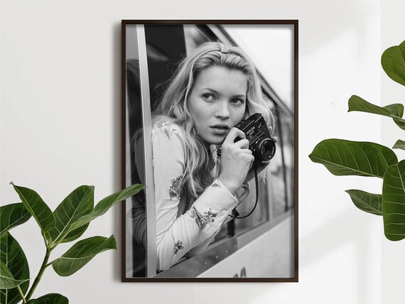 Young Model Art Poster / Young Model Photo Art / Black and - Etsy