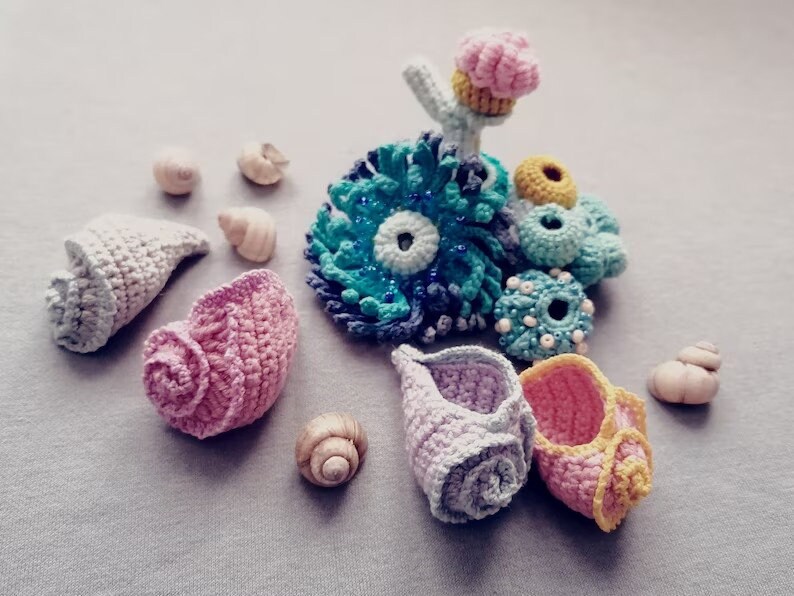 Sea Snails Crochet Pattern Shell Crochet Pattern Starfish Crochet ...