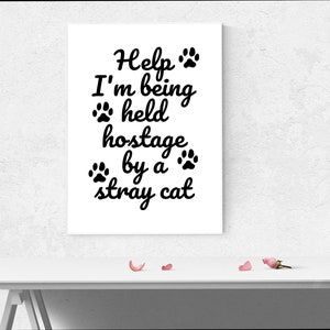Help I'm Being Held Hostage, Printable Wall Art, Black and White ...
