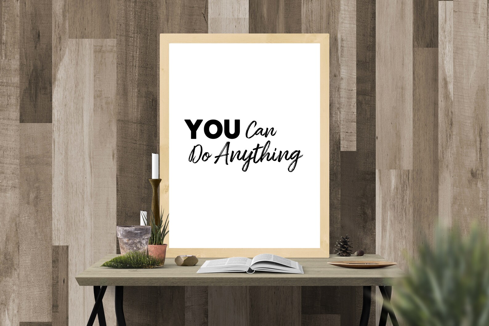You Can Do Anything, Printable Wall Art, Black and White, Printable ...