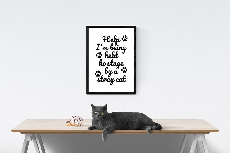 Help I'm Being Held Hostage, Printable Wall Art, Black and White ...