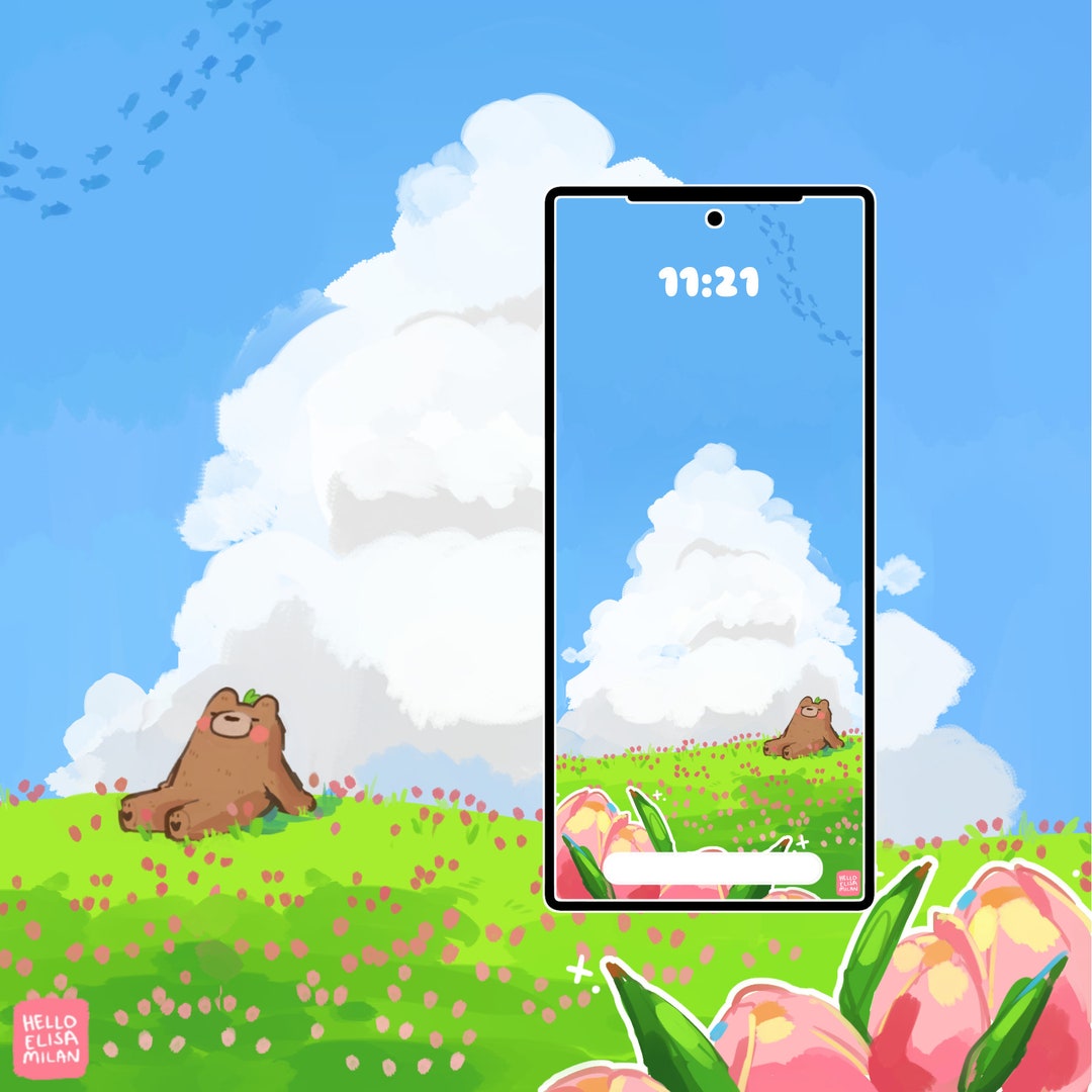Spring Sprout Phone Background - Etsy