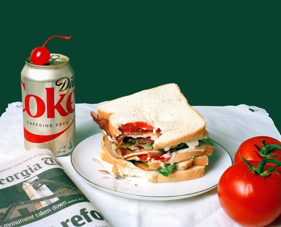 Still Life Print With Sandwich Newspaper and Soda. Fine Art - Etsy