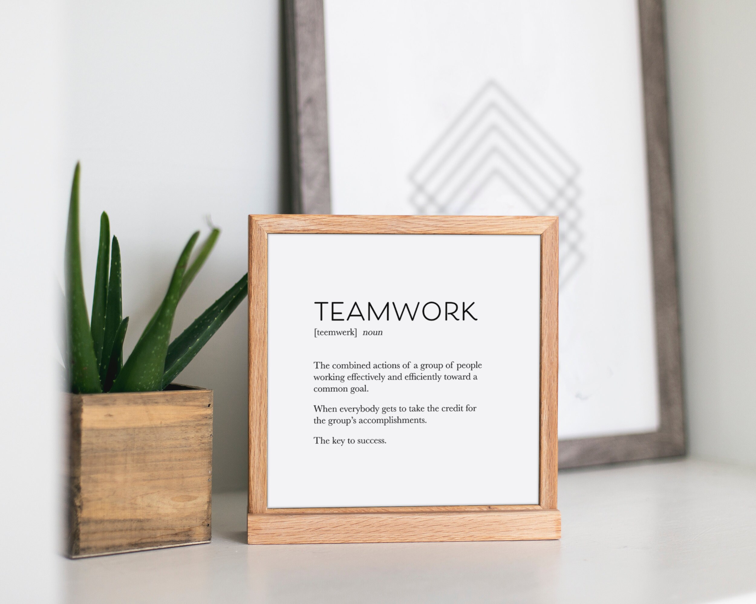 Teamwork Definition Poster, Teamwork Quote Print, Team Wall Art, Growth ...