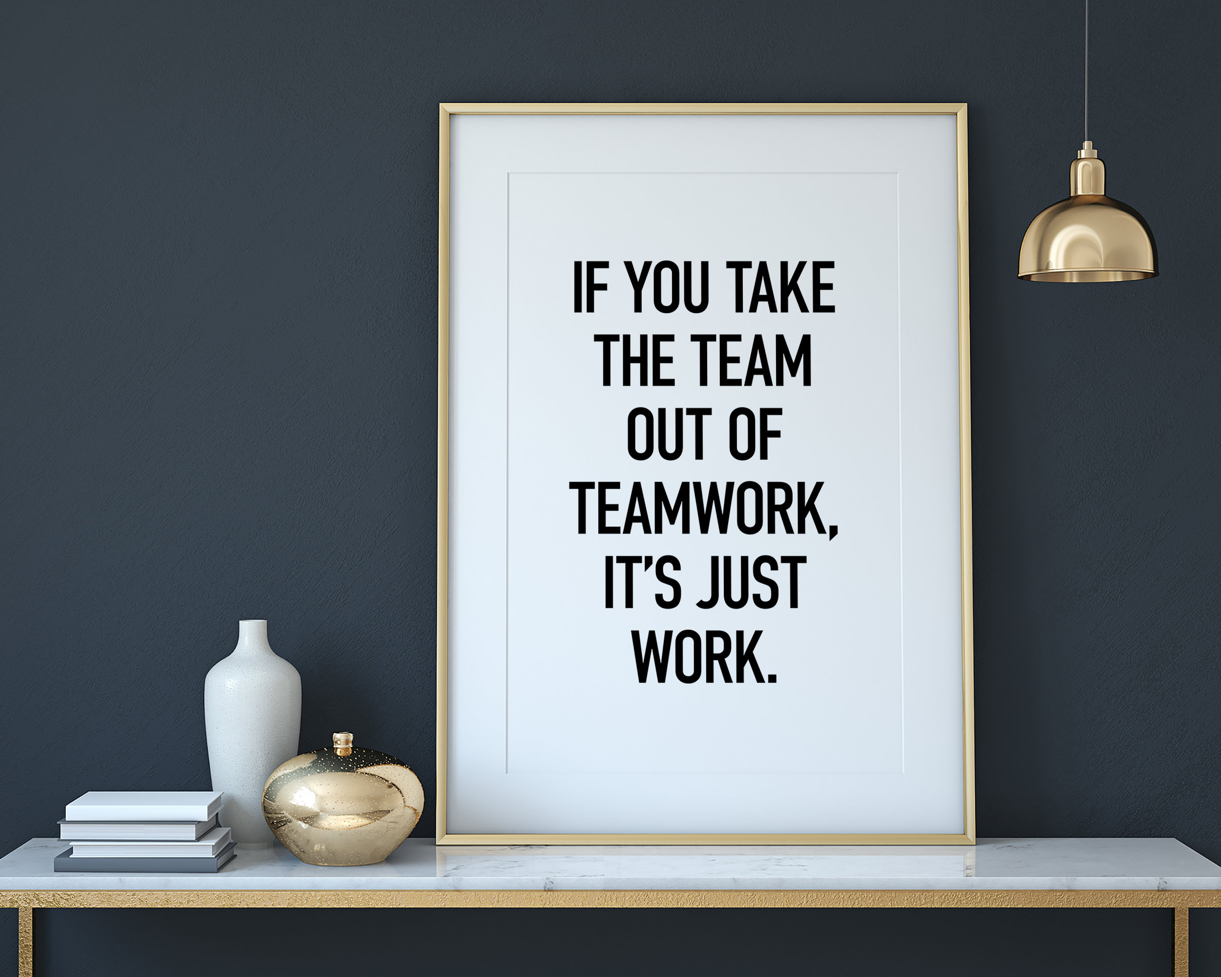 Teamwork Wall Art, Workplace Quotes, Breakroom Sign, Teamwork Poster ...