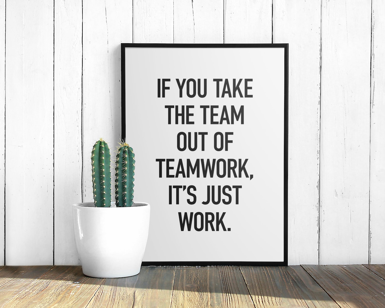 Teamwork Wall Art, Workplace Quotes, Breakroom Sign, Teamwork Poster ...