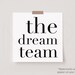 Dream Team Print, Family Quote, Teamwork Prints, Office Decor ...