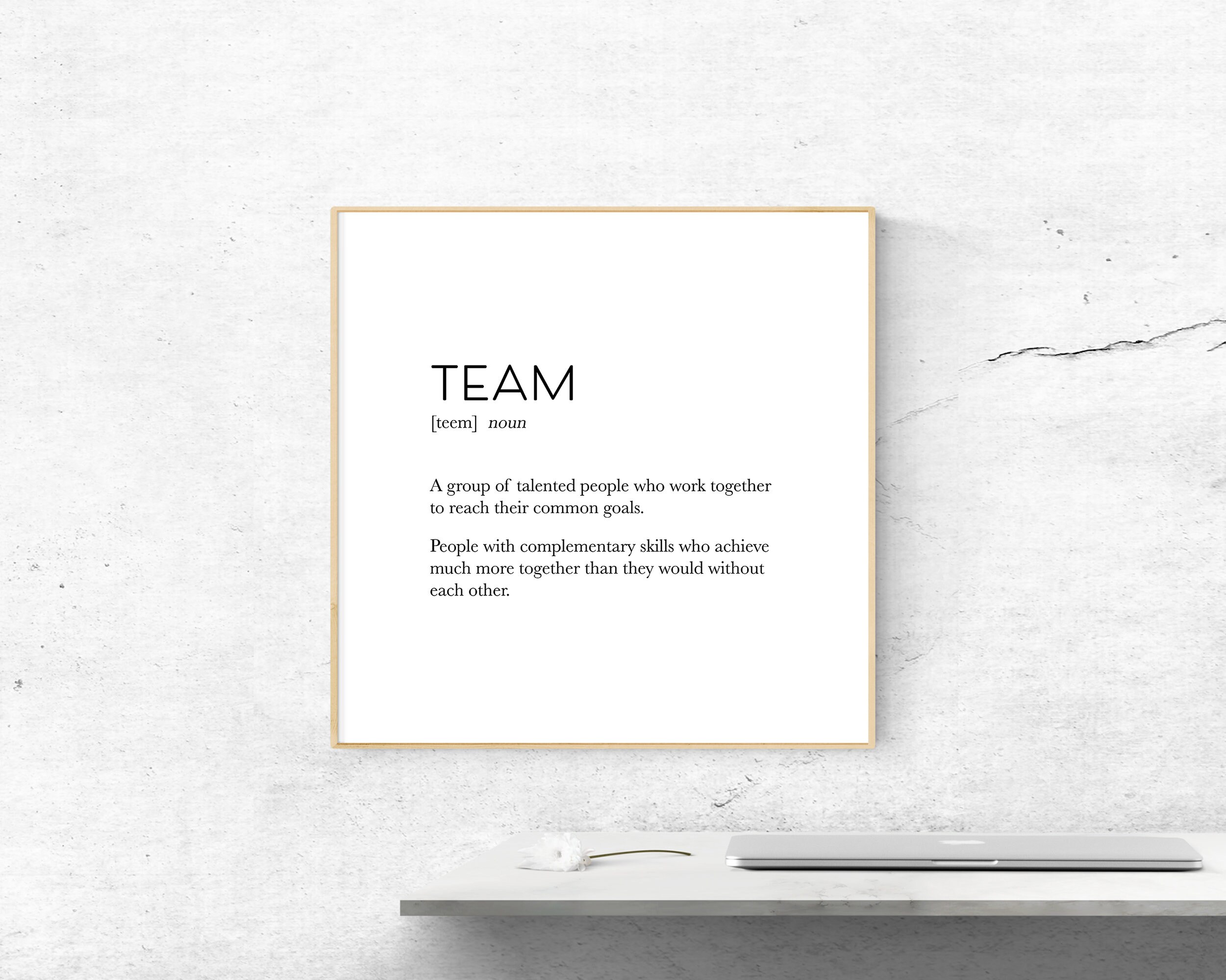 Team Definition Print Teamwork Wall Art HR Office Decor - Etsy