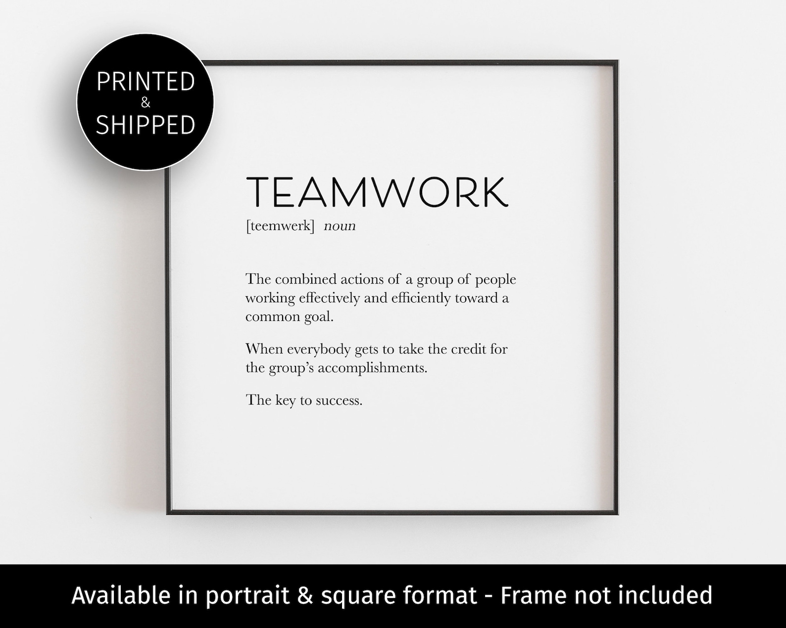 Teamwork Definition Poster Teamwork Quote Print Team Wall - Etsy