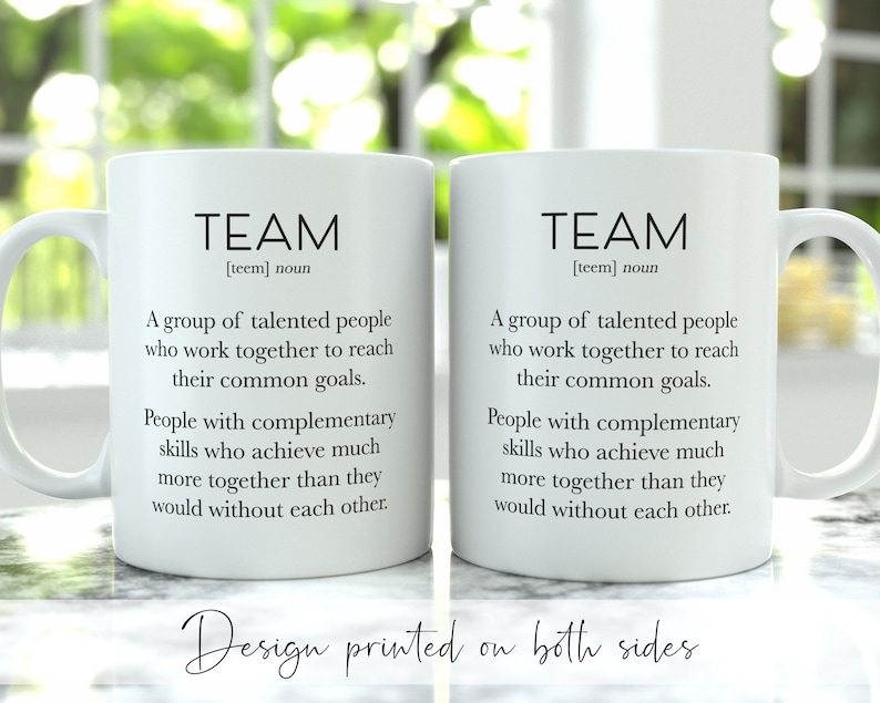 Team Definition Mug, Employee Appreciation Gifts, Teamwork Mug, New ...