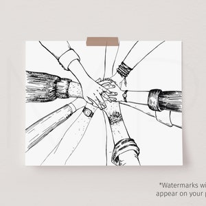 Office Decor, Teamwork Poster, Hands Stacked Print, HR Office Wall Art ...