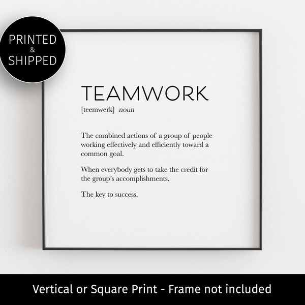 Teamwork Sign - Etsy