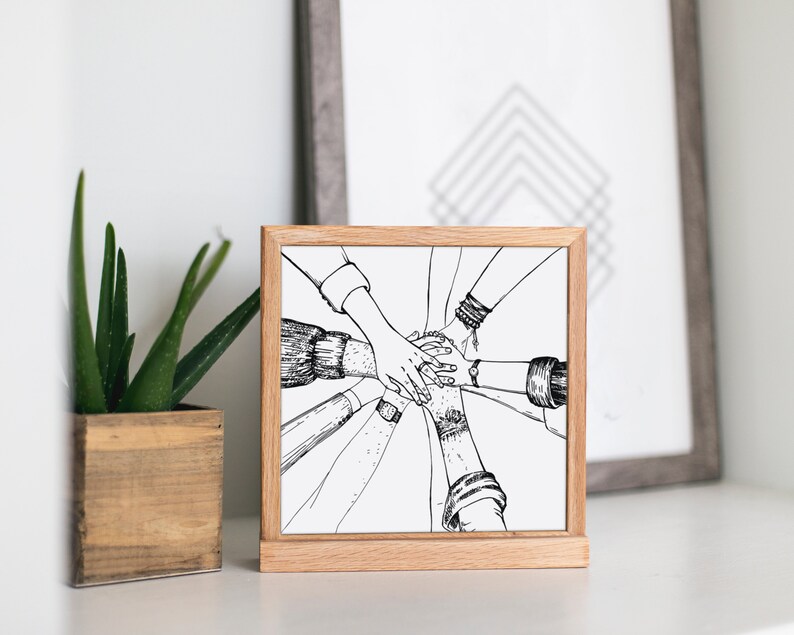 Office Decor, Teamwork Poster, Hands Stacked Print, HR Office Wall Art ...