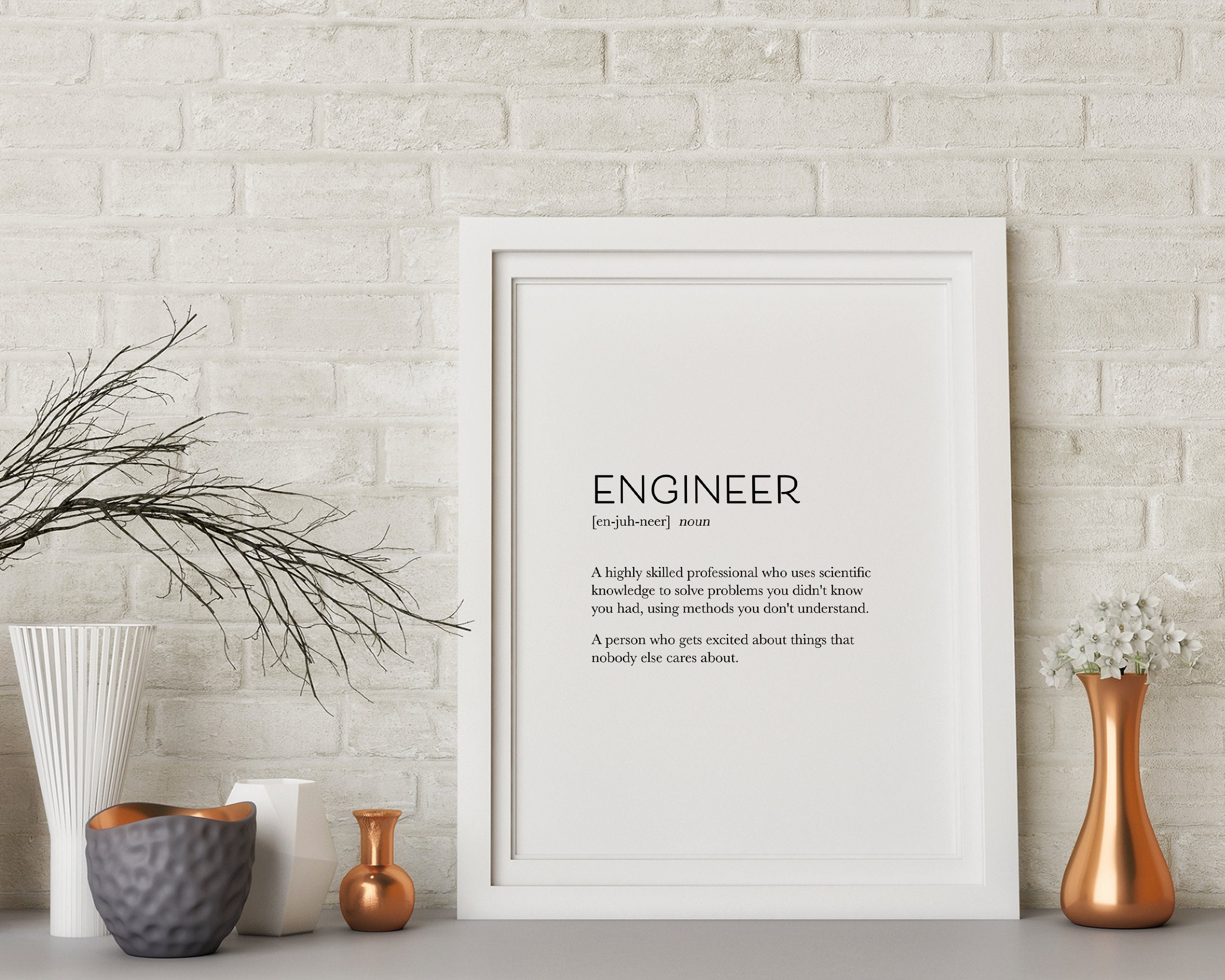 Engineer Definition Print Engineering Poster Engineer Gifts - Etsy