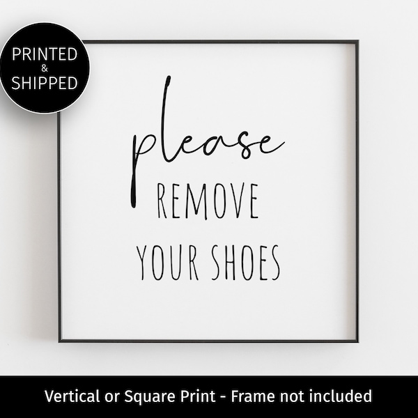 Real Estate Remove Shoes Sign - Etsy