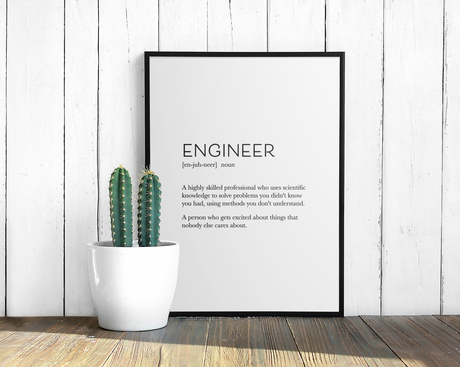 Engineer Definition Print Engineering Poster Engineer Gifts - Etsy