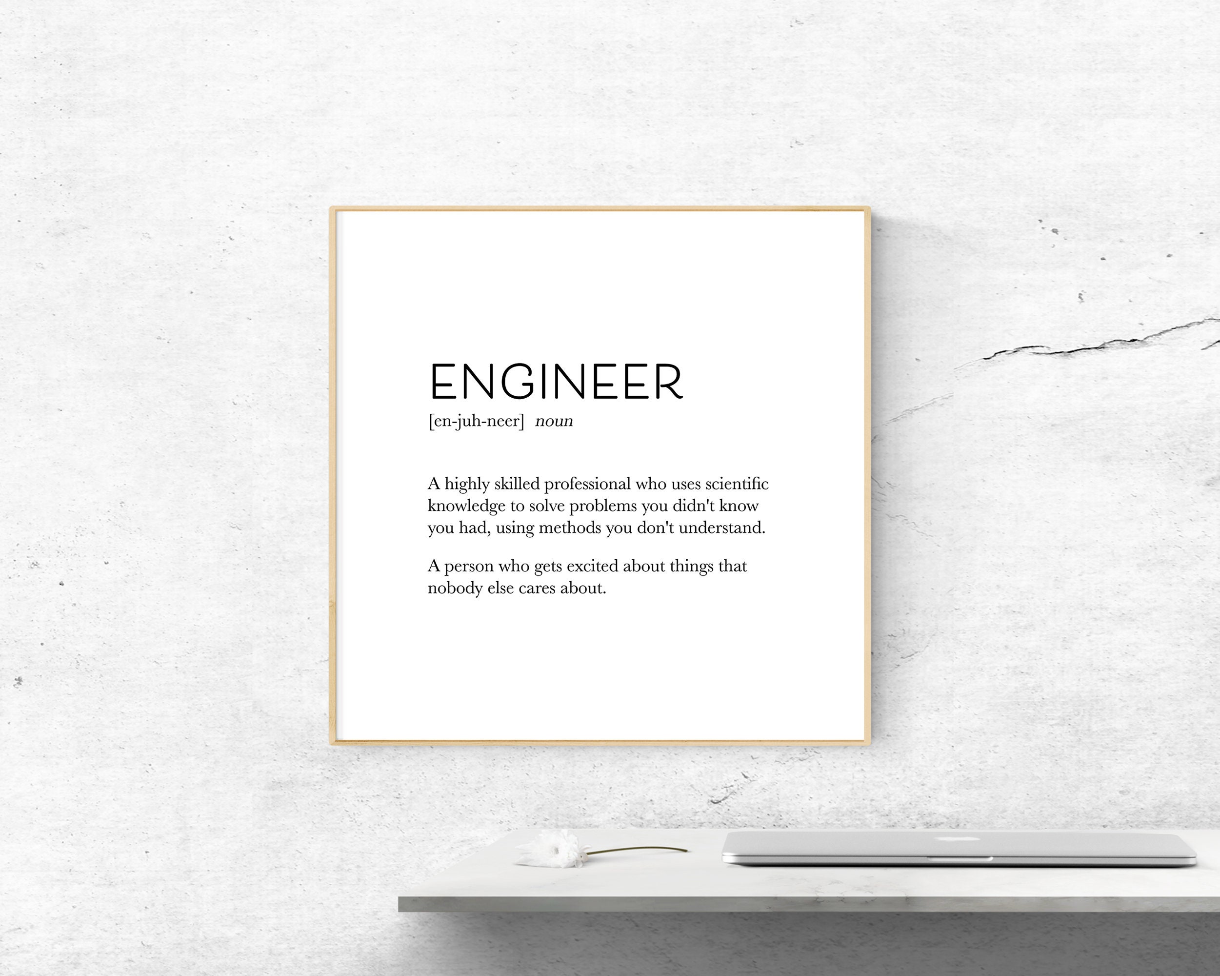 Engineer Definition Print Engineering Poster Engineer Gifts - Etsy