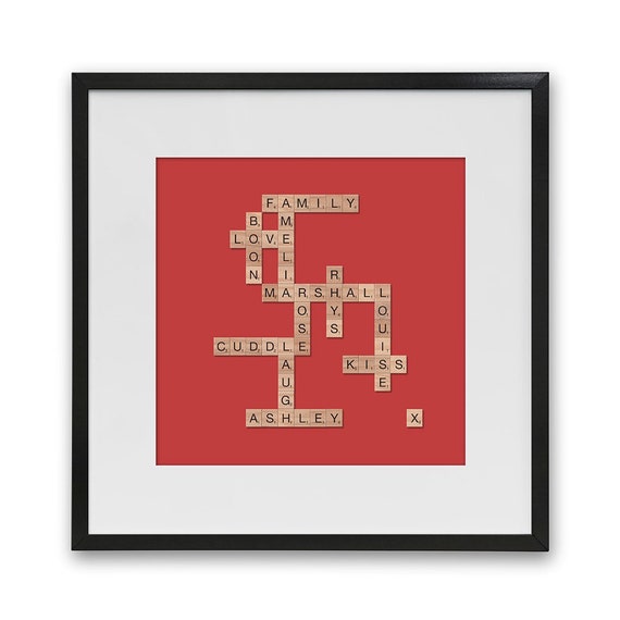 Scrabble Name Art Frames Personalised to You for Any Occasion - Etsy