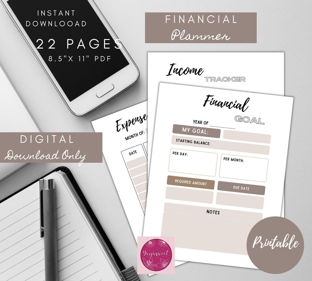 Financial Planner Printable, Budget Planner Printables, Monthly Budget ...