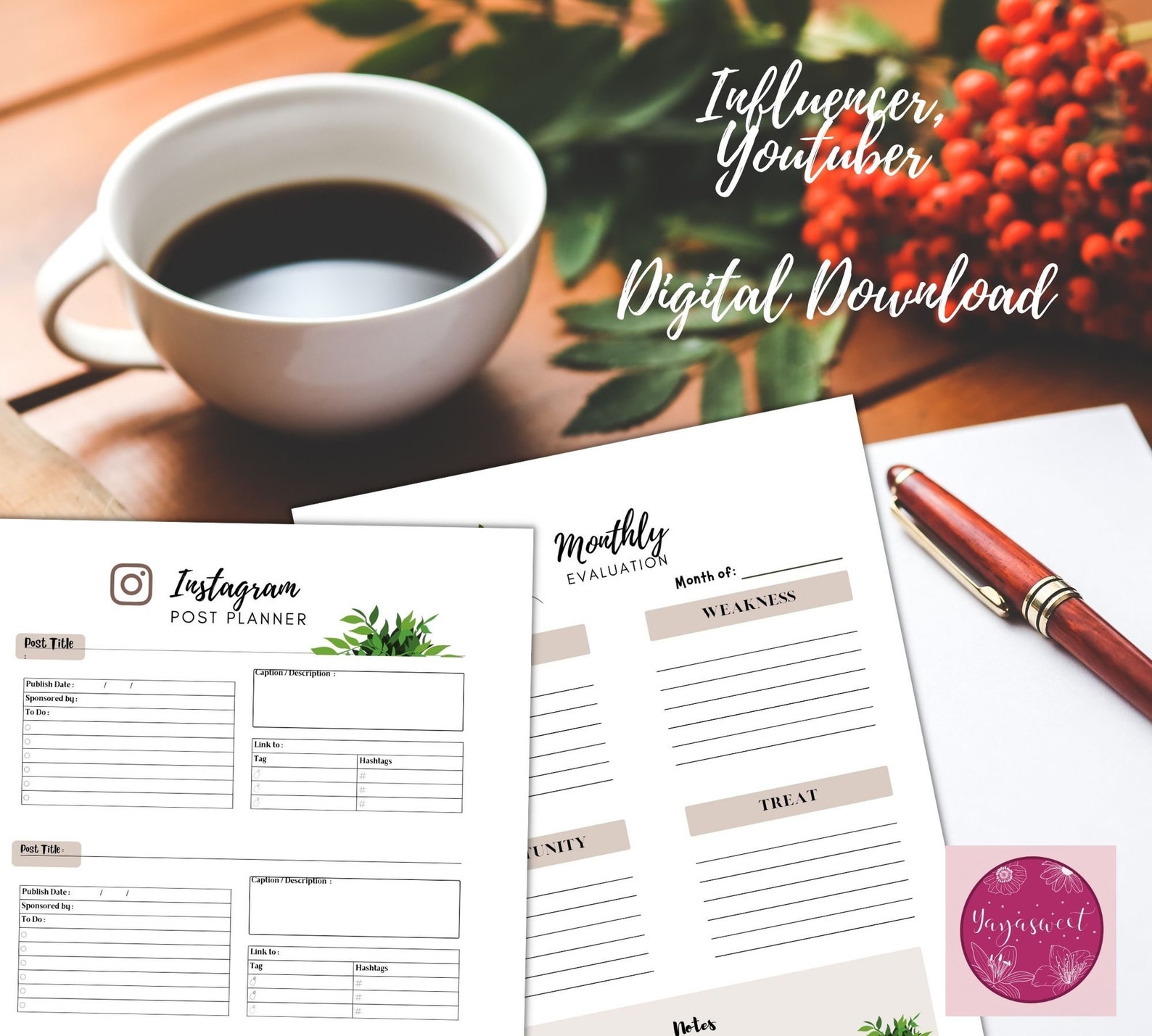Social Media Planner, Influencer Tools, Facebook Instagram Pinterest ...