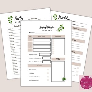 Small Business Planner, Business Planner, Social Media Planner, Tracker ...