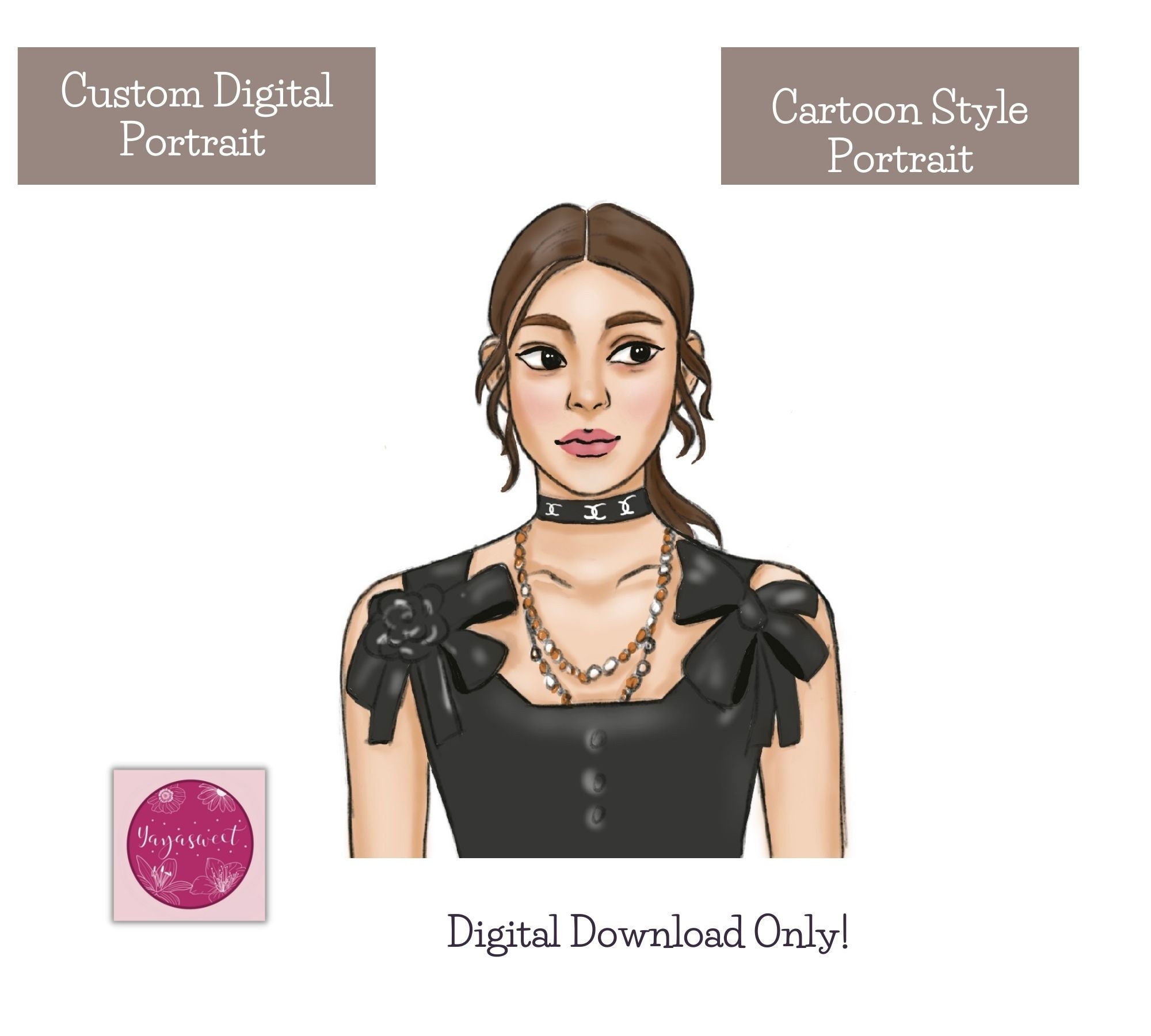 Cartoon Style Portrait Illustration - Personalized Family Portrait ...