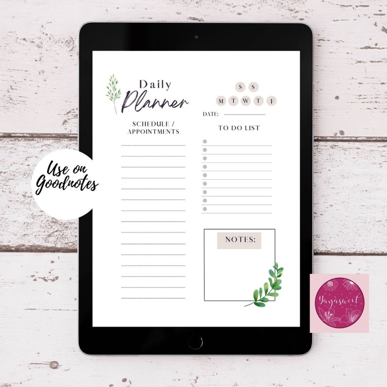 Minimalist Daily Planner, Printable, Daily Productivity Planner ...