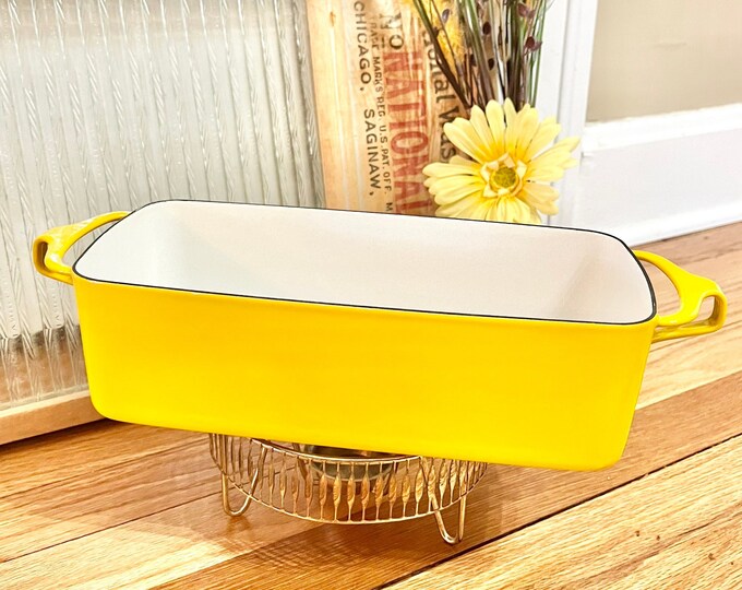 RARE Vintage Yellow Dansk Kobenstyle IHQ Loaf Pan Enamelware Cookware ...