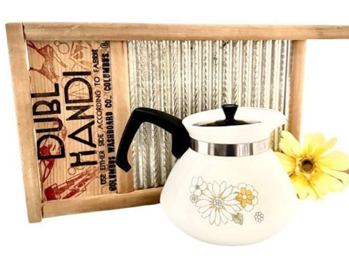 Vintage 1970s Retro Corning Ware Floral Bouquet / 6 six Cup Tea Pot ...