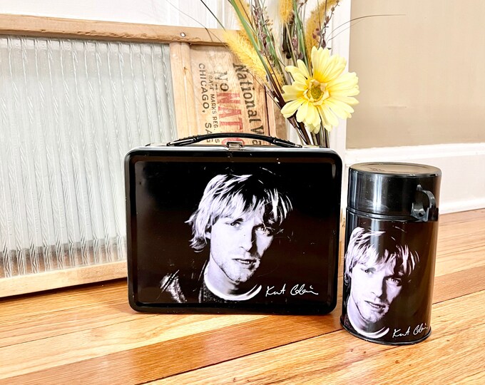 RARE Vintage Kurt Cobain Lunch Box AND Thermos / Collectible Music ...